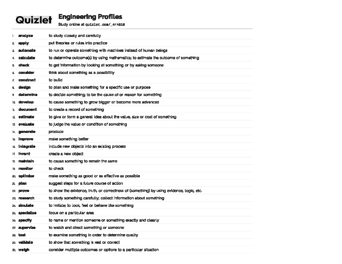 Engineering Profiles - Zusammenfassung English for Engineers - Studocu