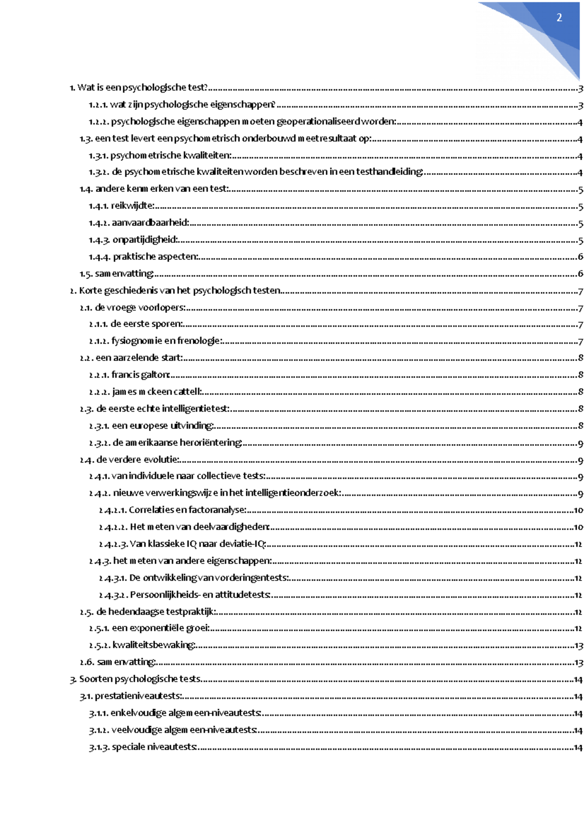 Psychodiagnostisch werken 1 - Wat is een psychologische - Studocu
