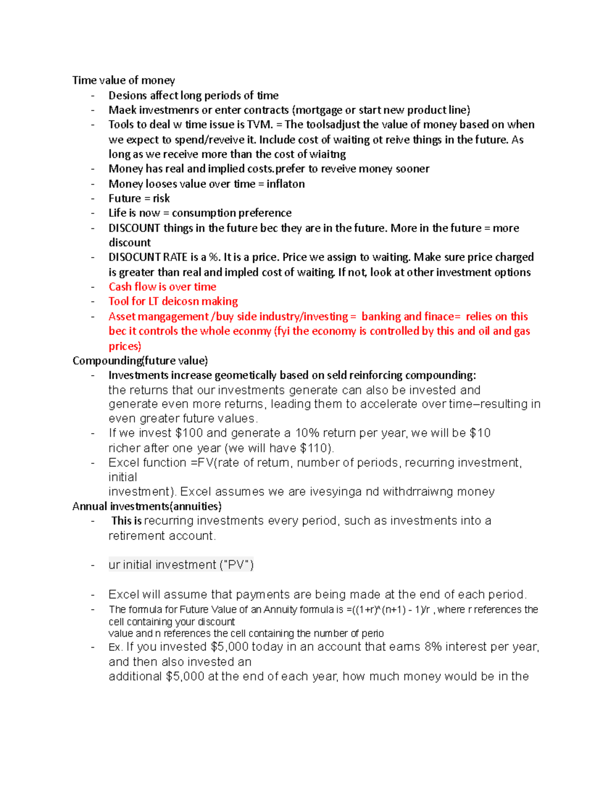 Time value of money s5 - IT IS A GOOD DOC - Time value of money Desions ...