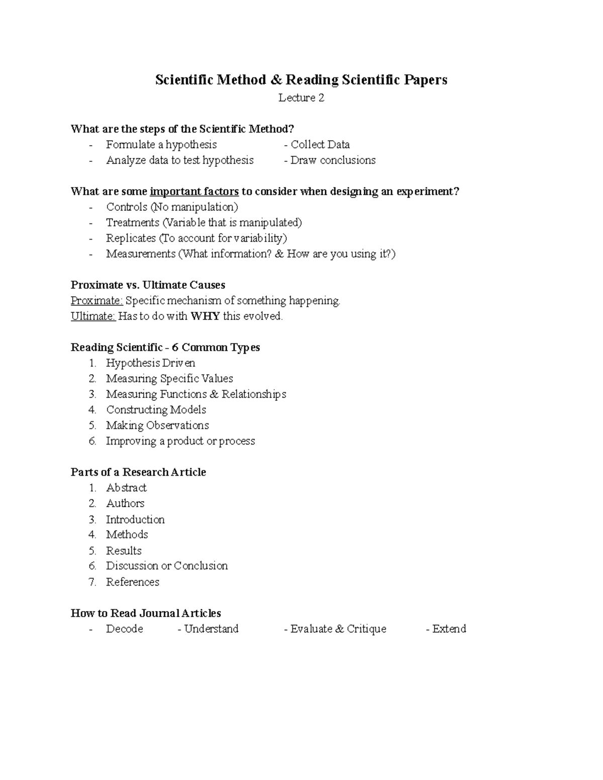 BIOL260 Chapter Two - Dr. Patrick at FHSU - Scientific Method & Reading ...