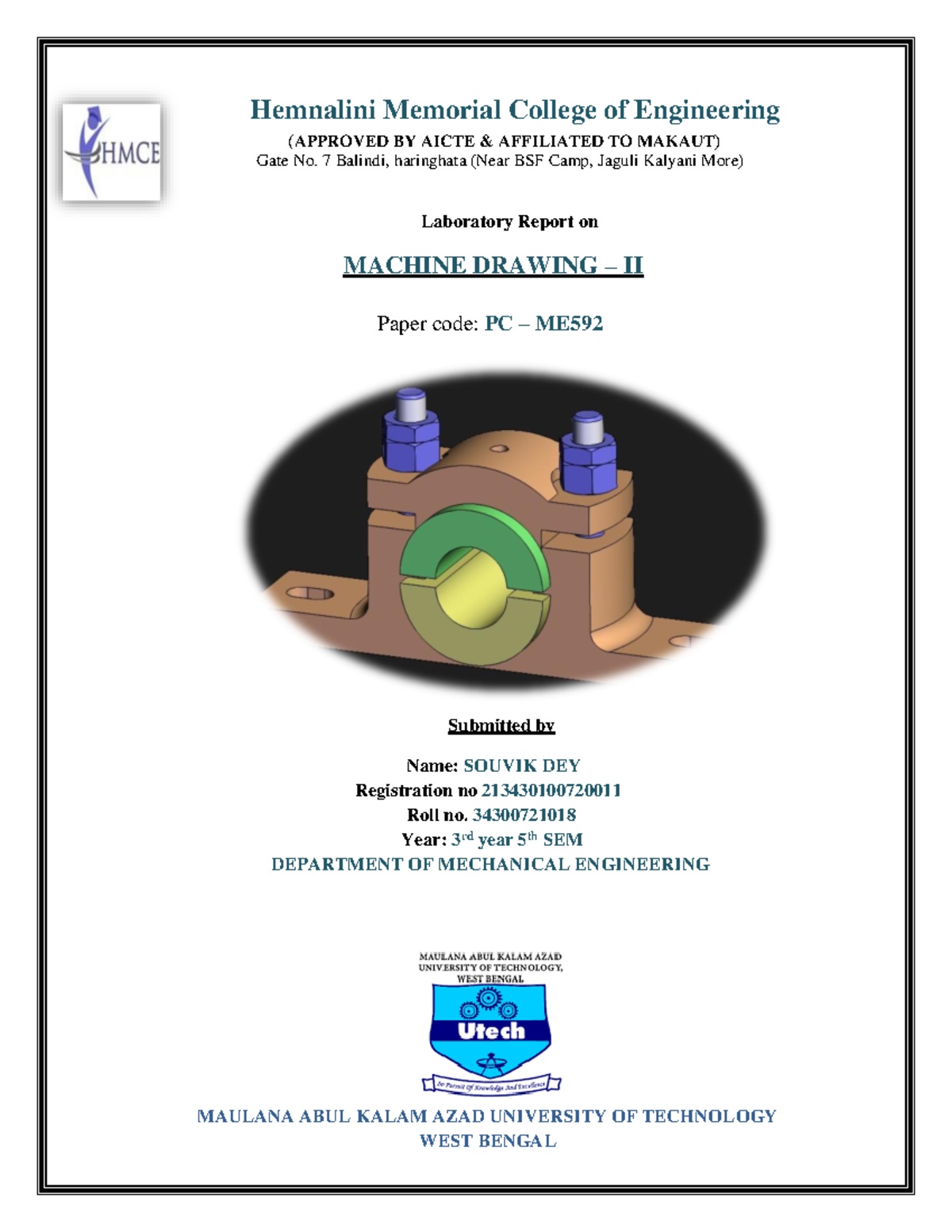 Machine Drawing II - Hemnalini Memorial College of Engineering ...