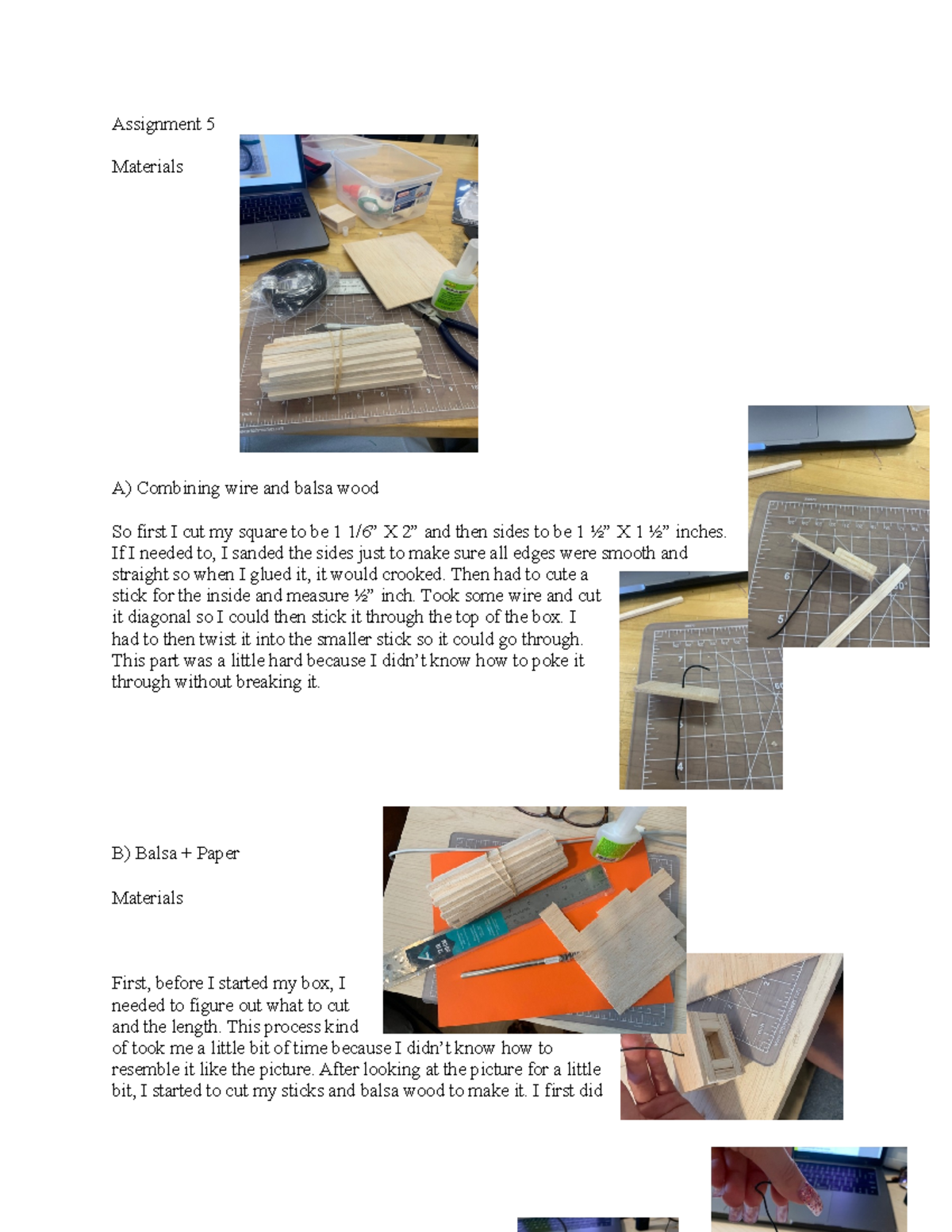 Assignment 5-art 131 - Assignment 5 Materials A) Combining wire and ...