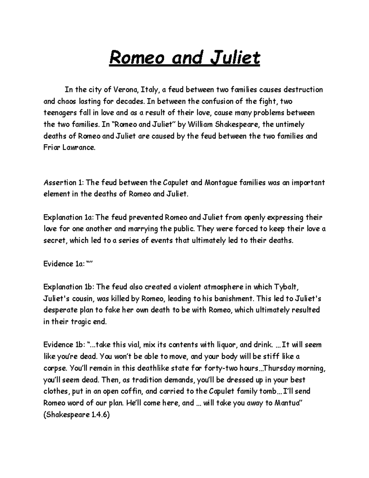 Romeo and Juliet Essay Samprit Sarangi - Romeo and Juliet In the city ...