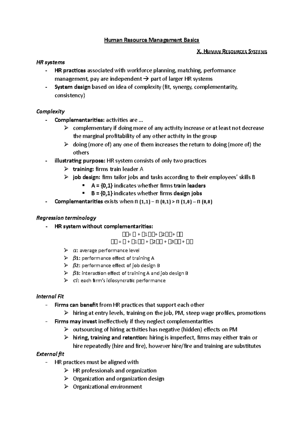 10. HR Systems - Human Resource Management Summary - Human Resource ...