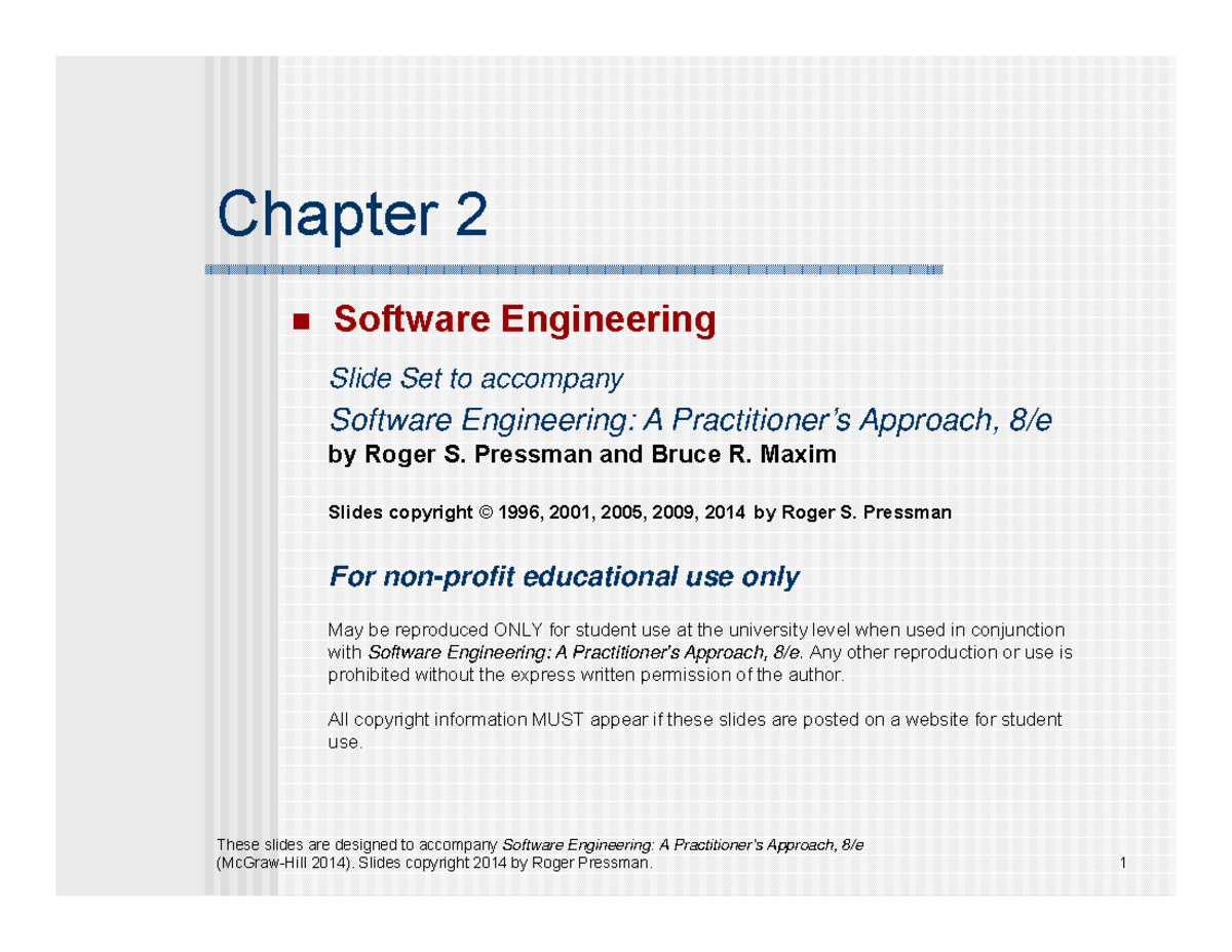 Chap 2 for software engineering - SOFTWARE ENGINEERING - Federal Urdu ...