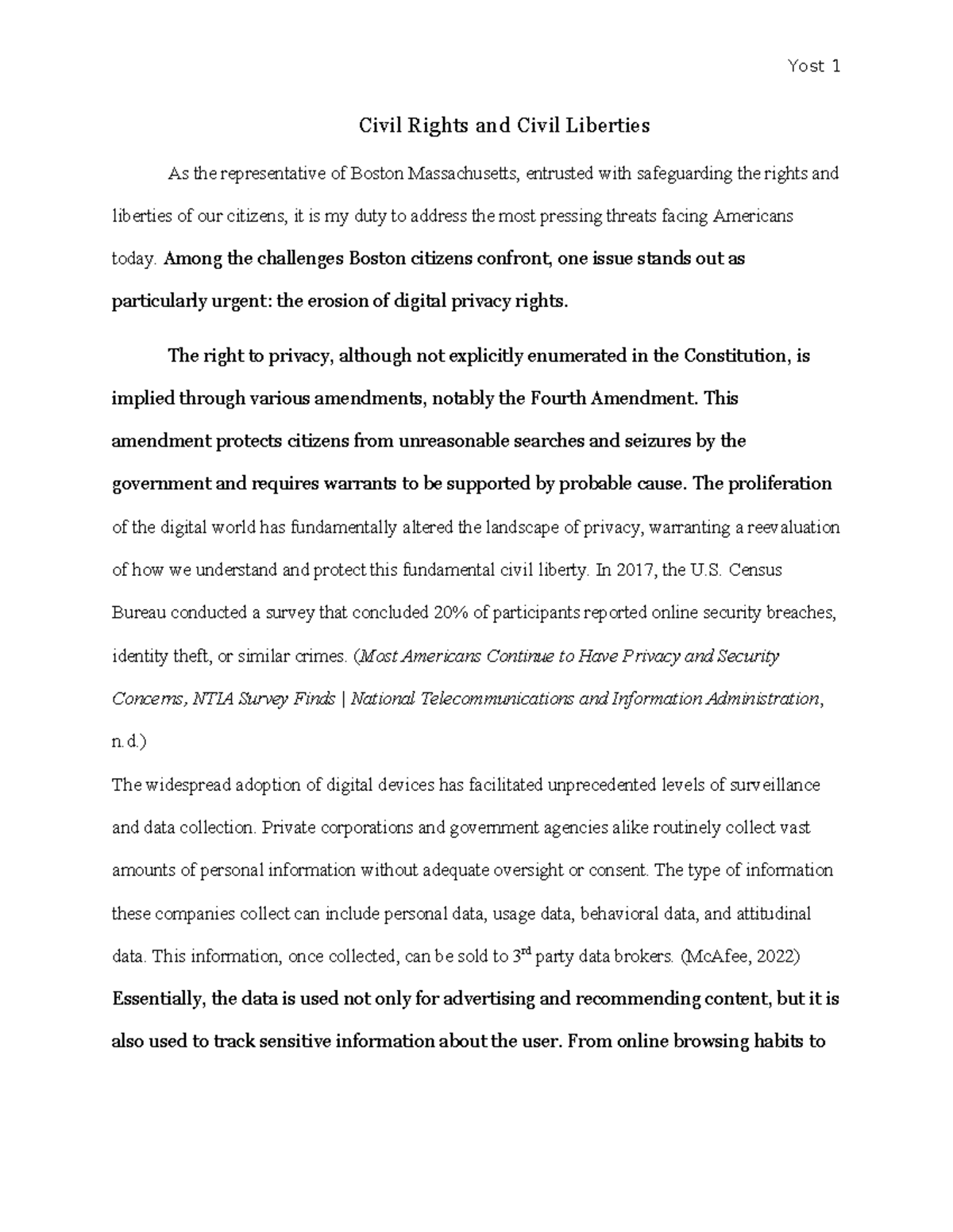 Civil Rights and Civil Liberties - Among the challenges Boston citizens ...