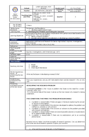 TTL Questions Web-Based - Teacher Maureen was assigned in a mountain ...