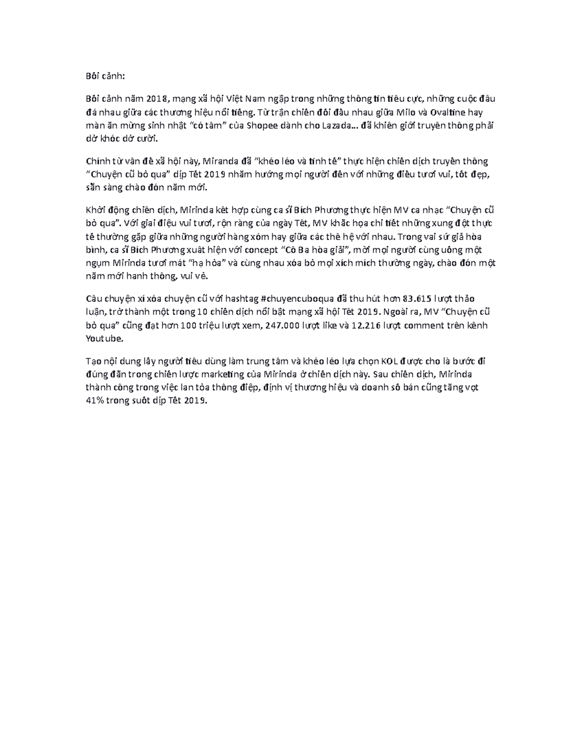 Bối cảnh - Bối cảnh Mirinda - Bốối c nh:ả Bốối c nh năm 2018, m ng xã h i Vi t Nam ng p trong nh ...