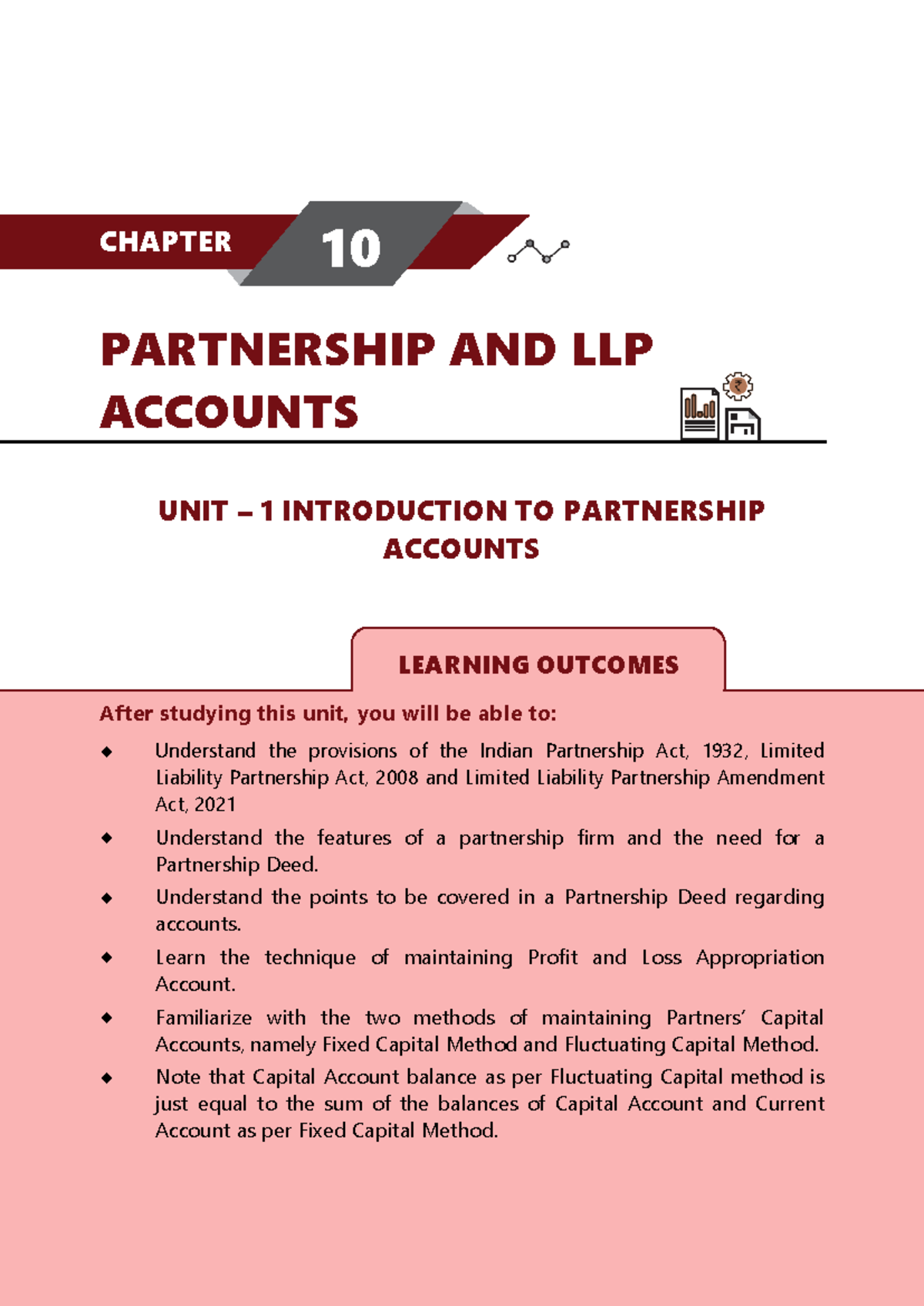 Financial accounting - LEARNING OUTCOMES PARTNERSHIP AND LLP ACCOUNTS ...