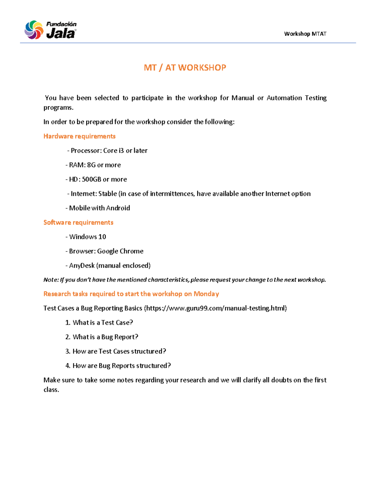 Welcome Previous Research - MTAT - Workshop MTAT MT / AT WORKSHOP You ...