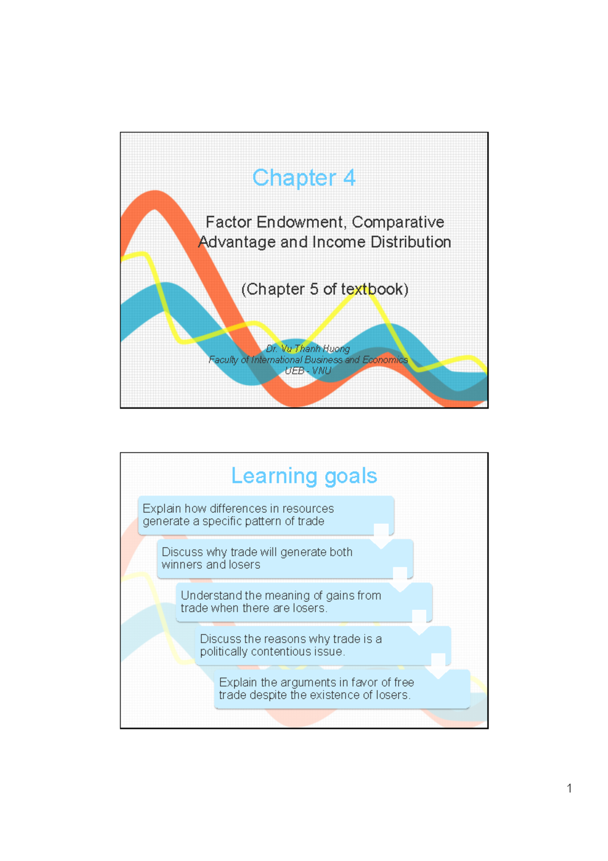 Chapter 4 H O model - demo - Chapter 4 Factor Endowment, Comparative ...