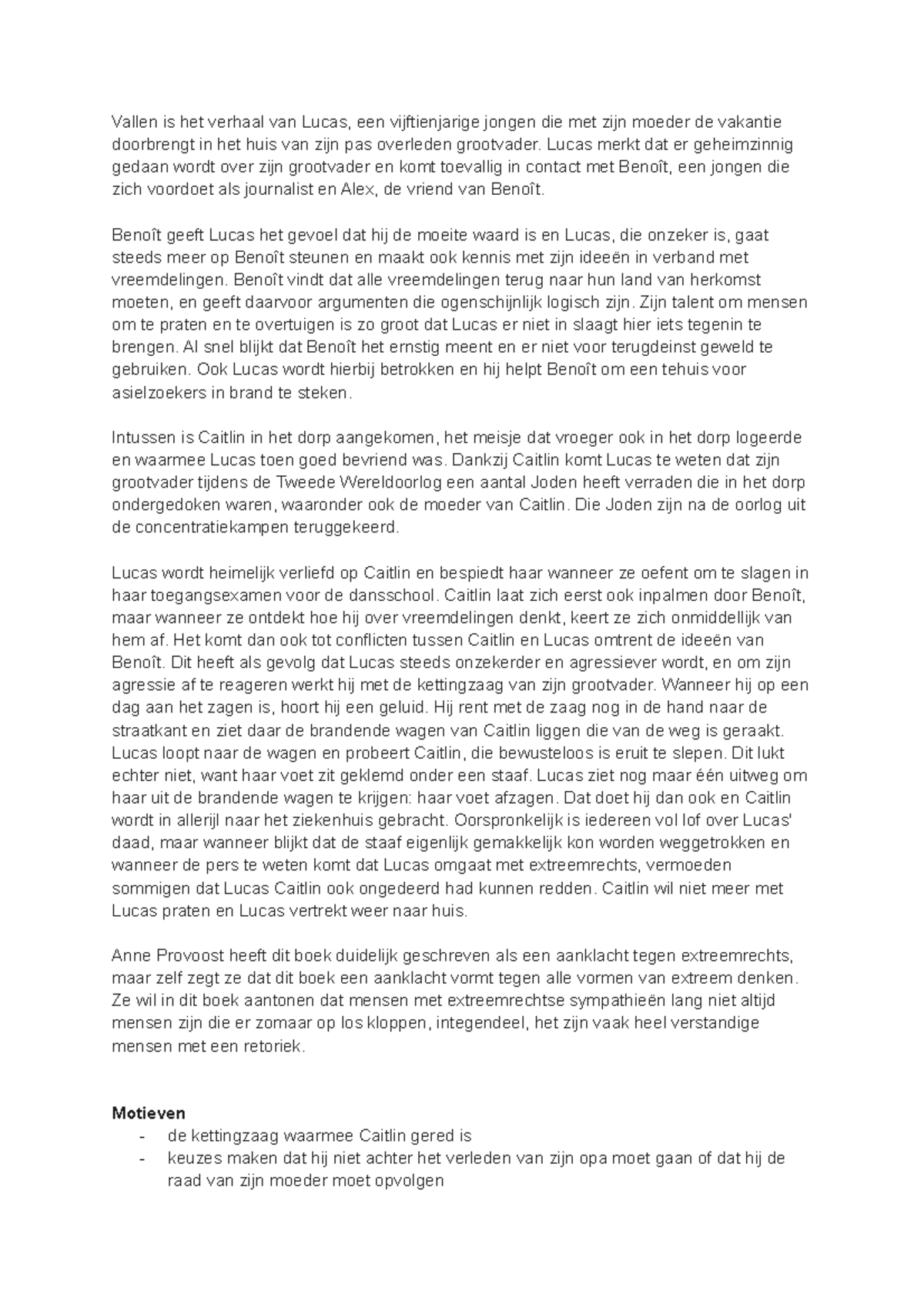 Vallen - Anne Provoost - Vallen is het verhaal van Lucas, een ...