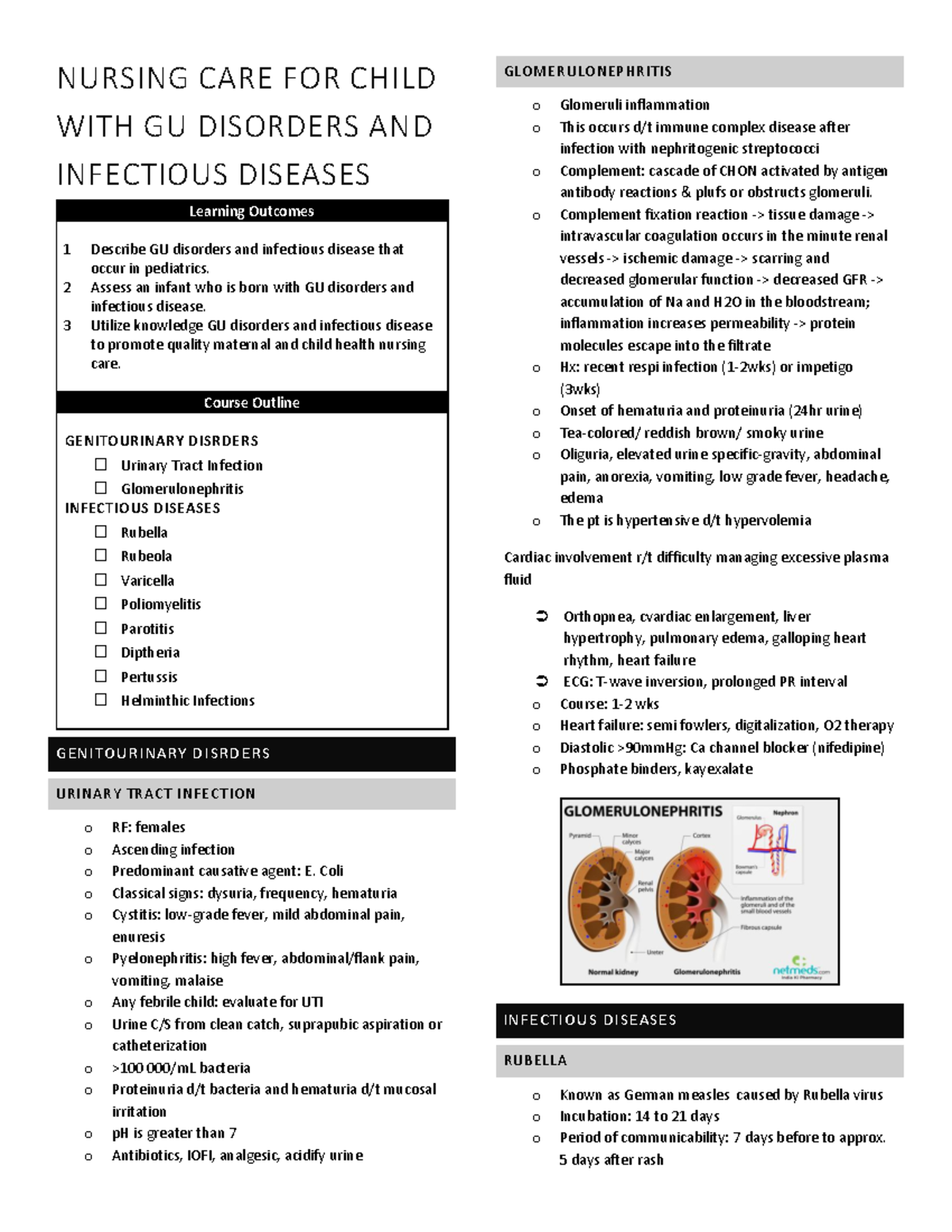 Nursing Care For Child with GU disorders Infectious diseases - NURSING ...