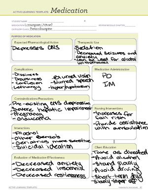 Heparin Medication - ACTIVE LEARNING TEMPLATES Medication STUDENT NAME ...