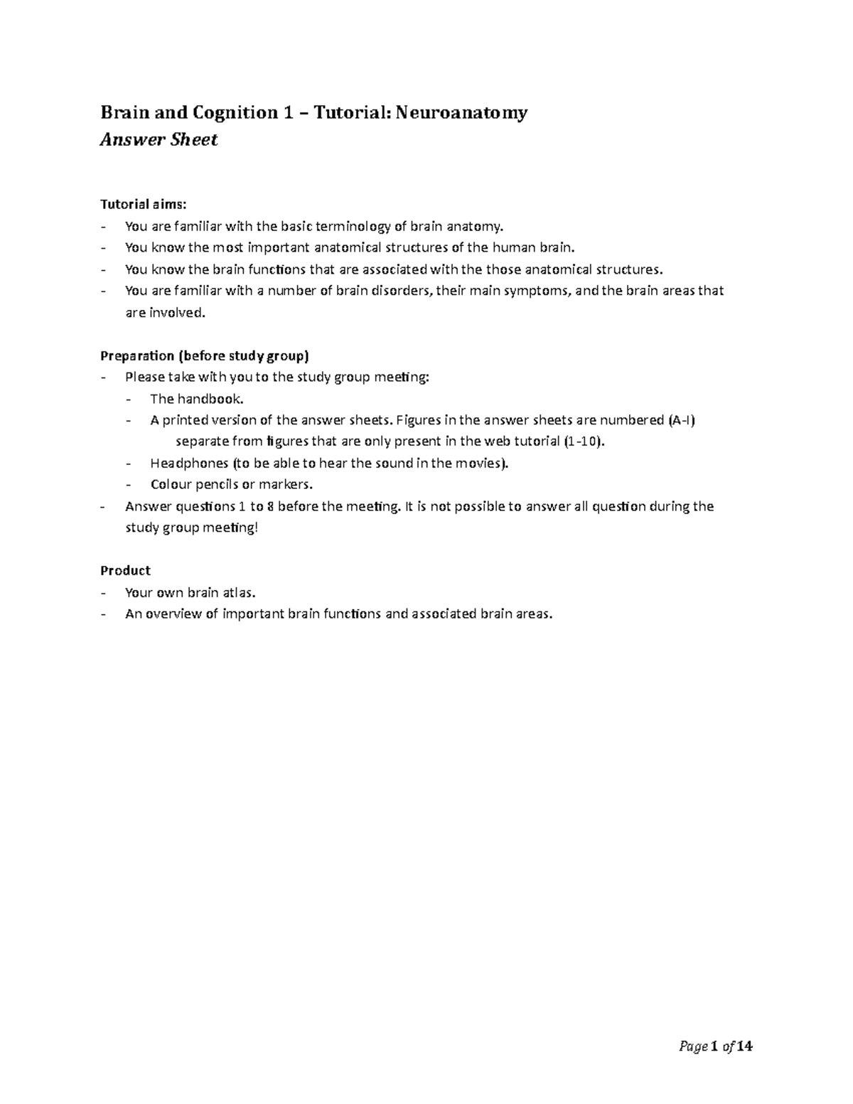 Week 10 tutorial - SSQ6 - Brain and Cognition 1 – Tutorial ...