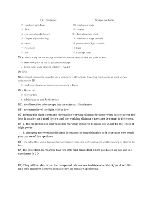 Lab exercise 23 - Lab excercise complete - BIO 122 - Studocu