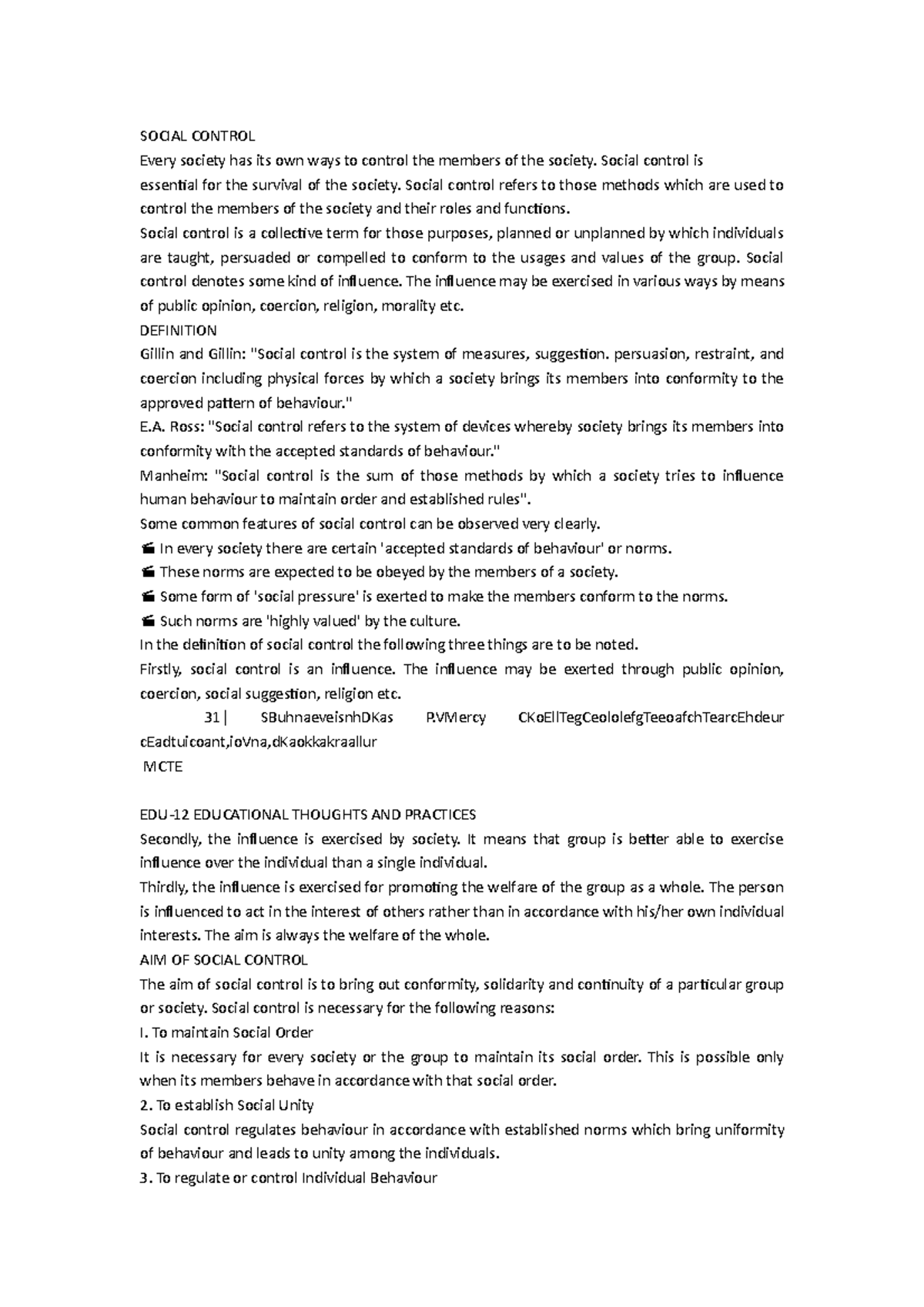 Social Control - SOCIAL CONTROL Every society has its own ways to ...