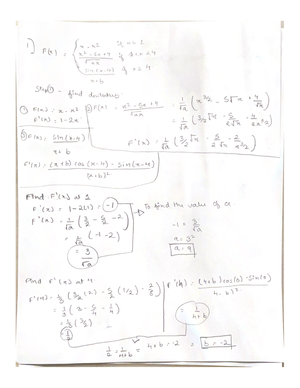 Calc hw ass 1 - Hw assignment on gradescope - Arengammed 1 1. Find the ...