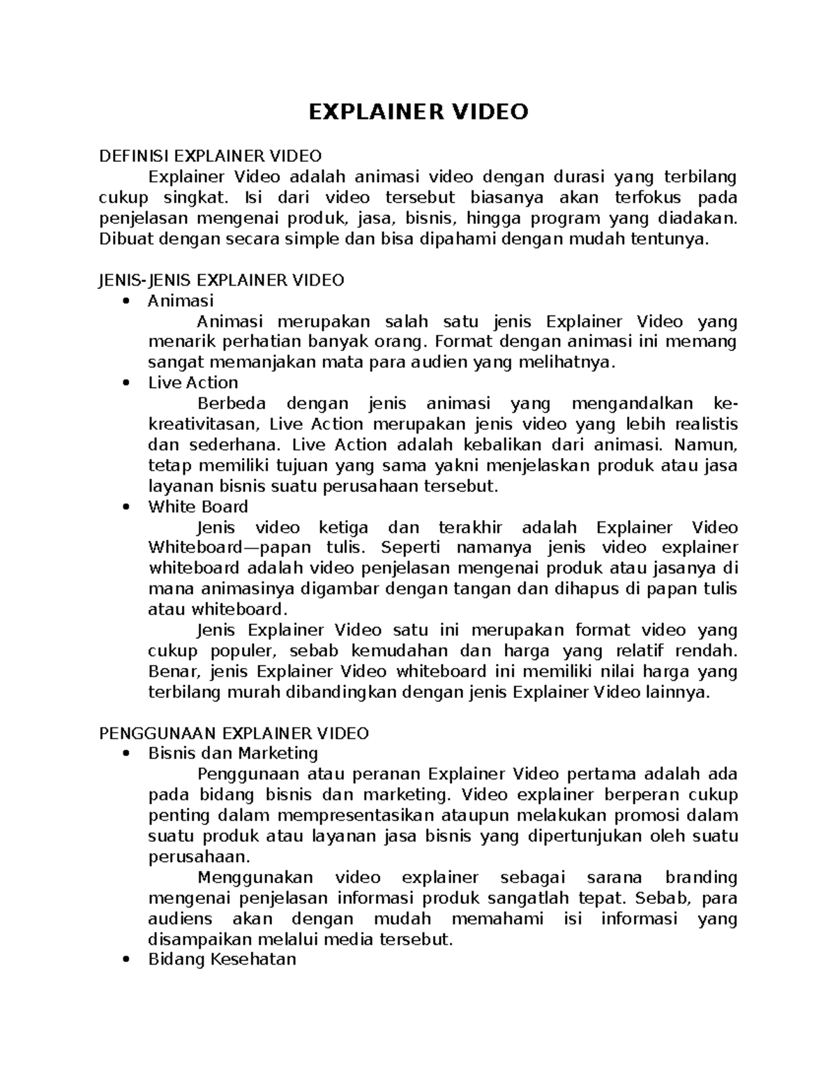 Explainer Video - EXPLAINER VIDEO DEFINISI EXPLAINER VIDEO Explainer ...
