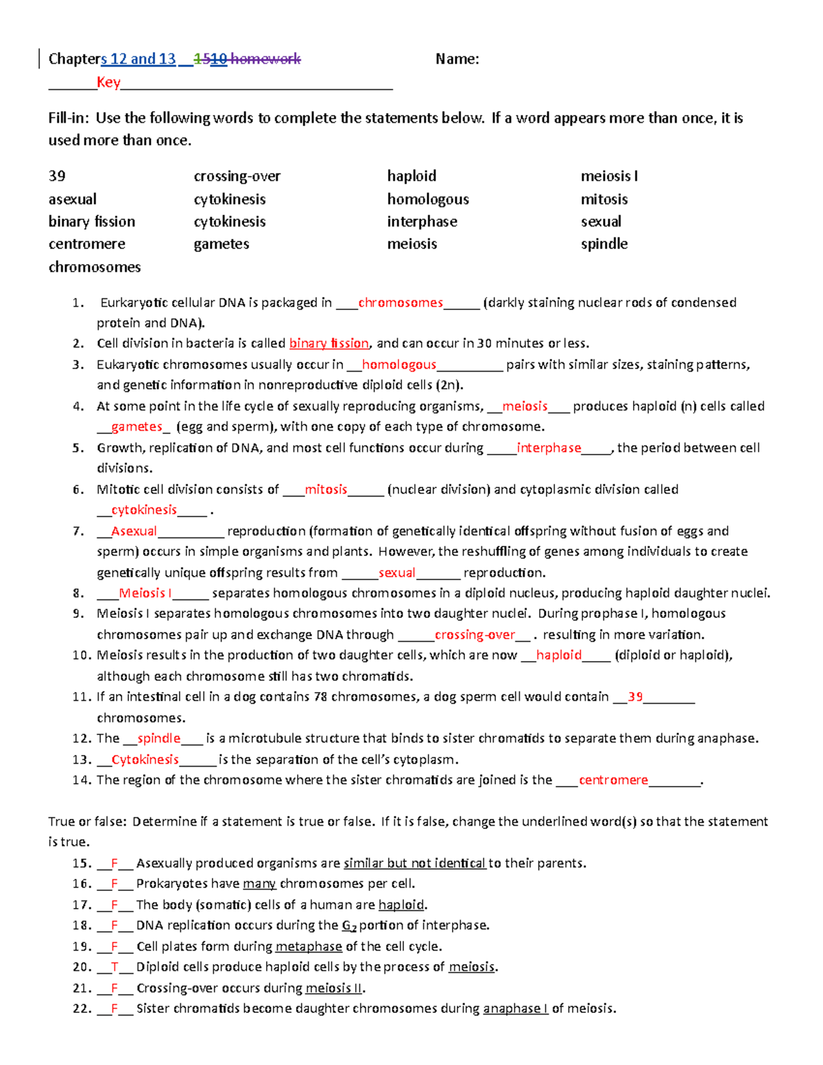 Chapters 12 and 13 key - Chapters 12 and 13 1510 homework Name: Key