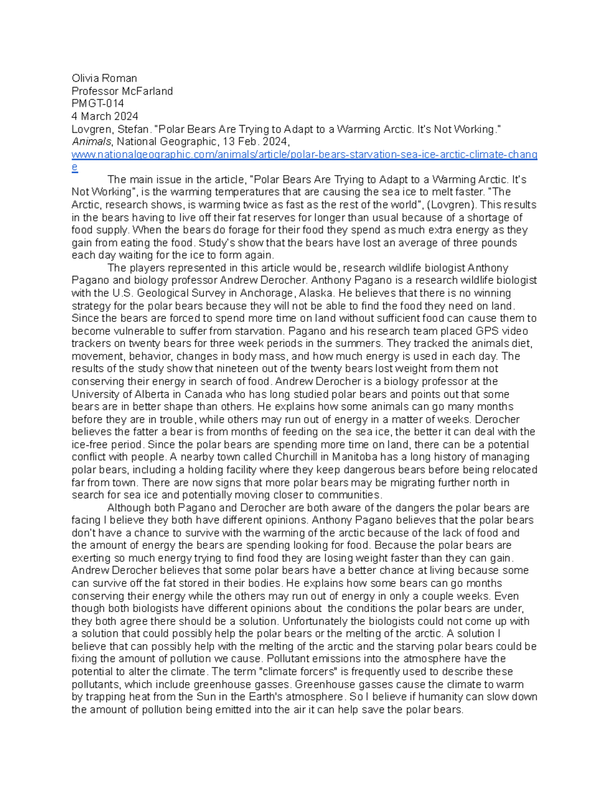 Periodical Review #1 - Olivia Roman Professor McFarland PMGT- 4 March ...