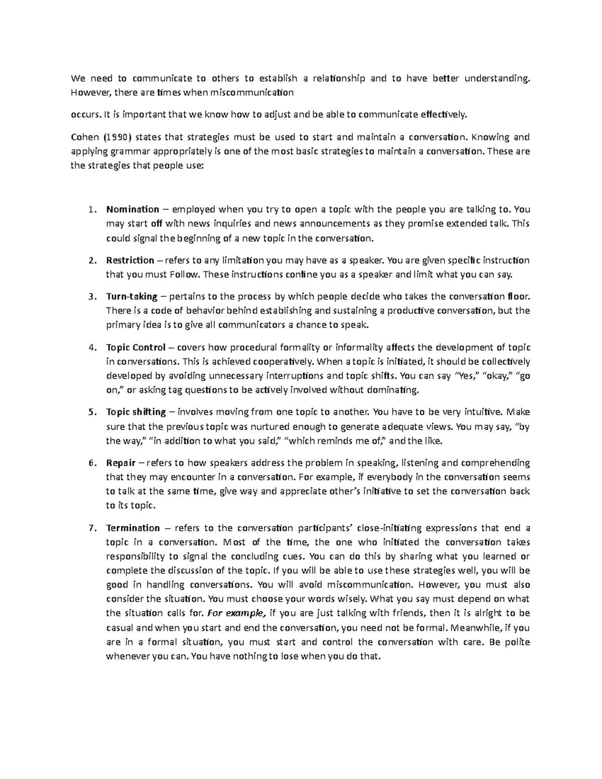 Lesson-3 - lesson 3 - We need to communicate to others to establish a ...