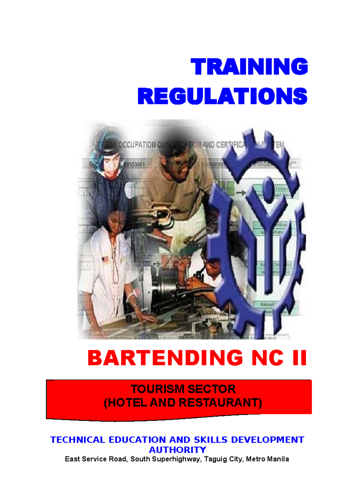 TR Bartending NC II - Reference - BARTENDING NC II TRAINING REGULATIONS ...
