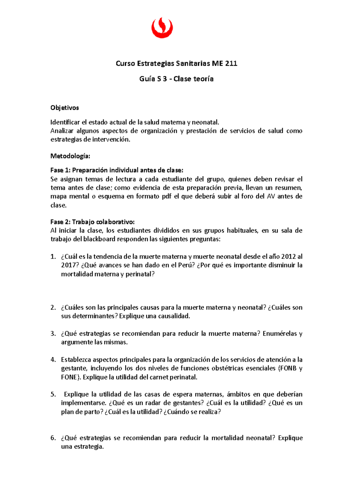 Guia S 3 teoría 2023-02 - Curso Estrategias Sanitarias ME 211 Guía S 3 ...