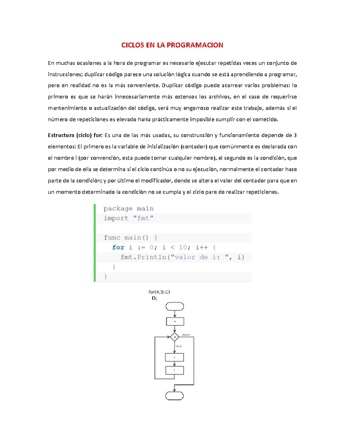 Ciclos EN LA Programacion - CICLOS EN LA PROGRAMACION En muchas ...