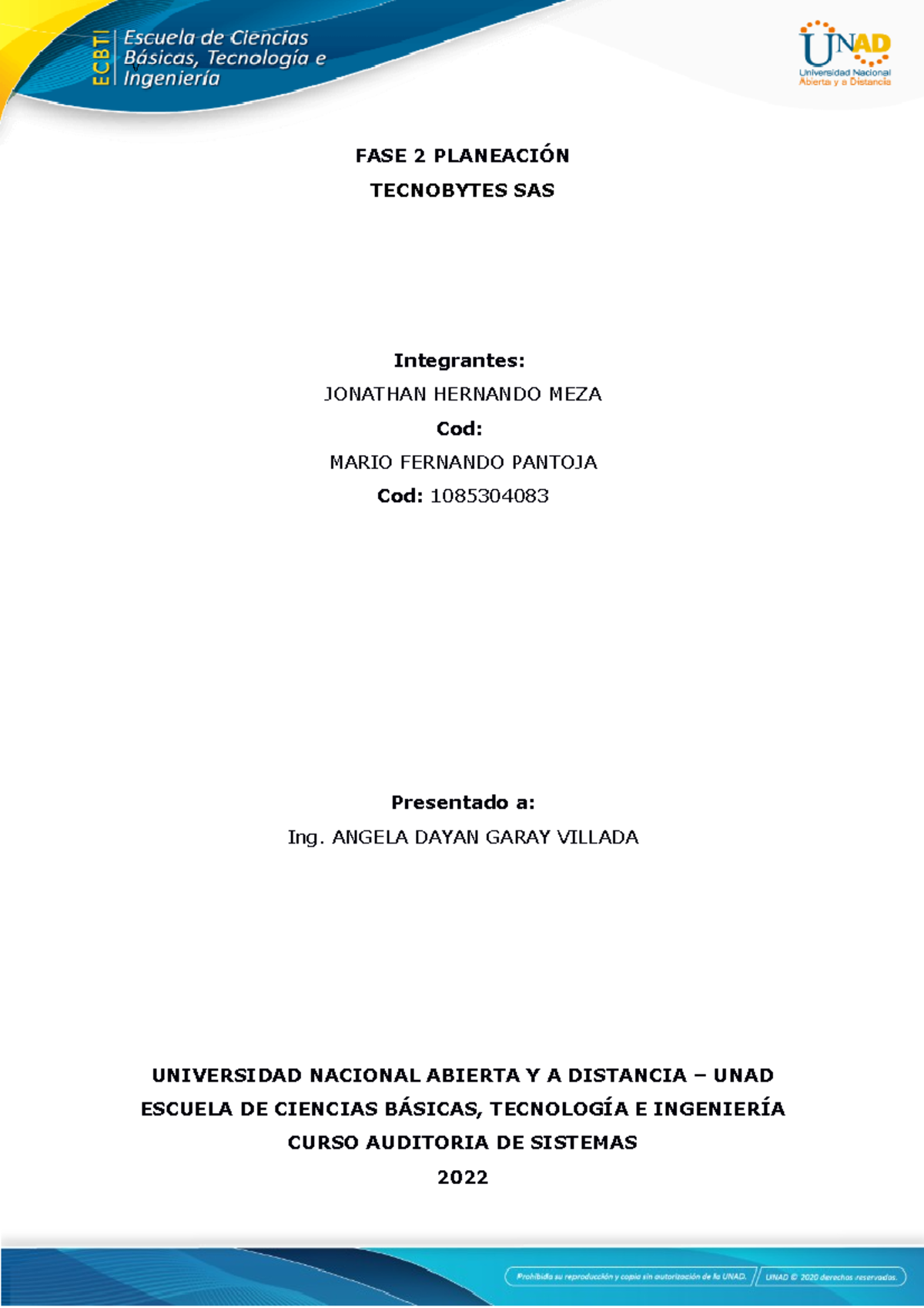 Consolidado Fase2 - sdfsdfdsf - FASE 2 PLANEACIÓN TECNOBYTES SAS ...
