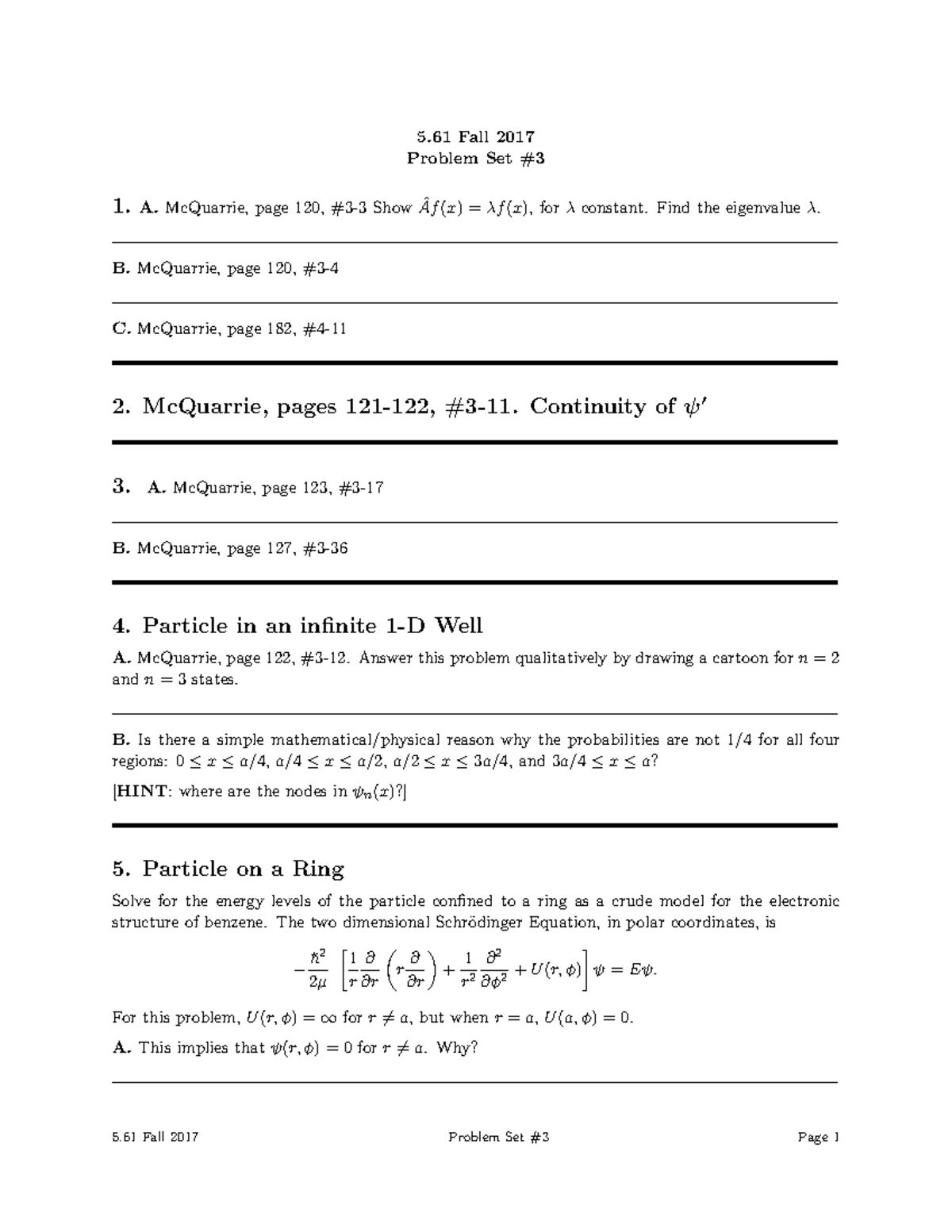 MIT5 61F17 pset3 - Practice - 5 Fall 2017 Problem Set # 1. A. McQuarrie ...