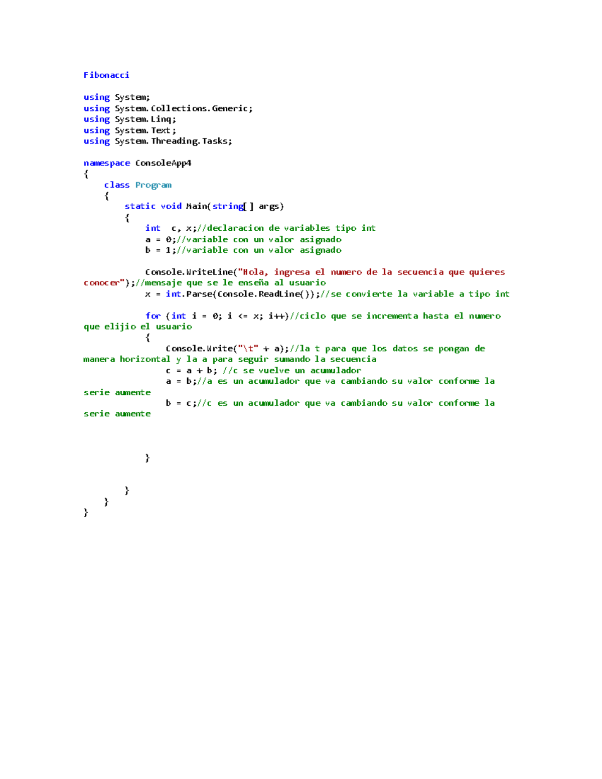 Fibonacci^J armonica 5 - Fibonacci using System; using System ...