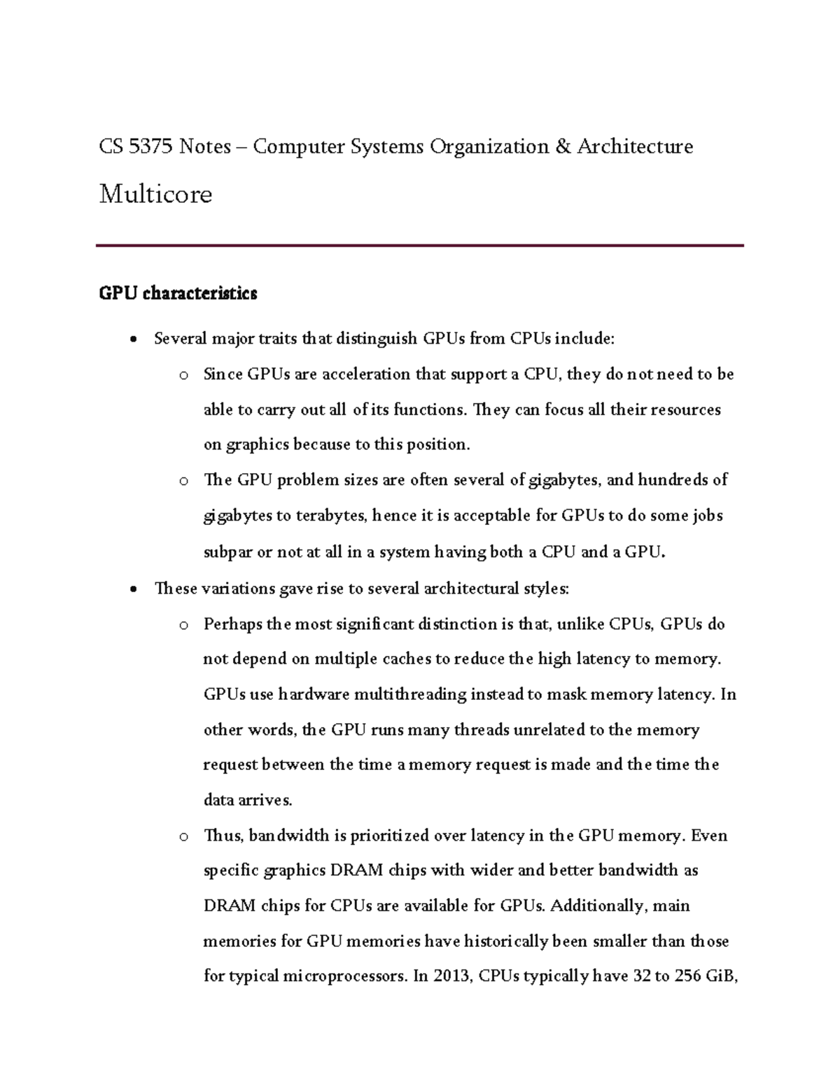 CS 5375 Review Notes - P35 - CS 5375 Notes – Computer Systems ...