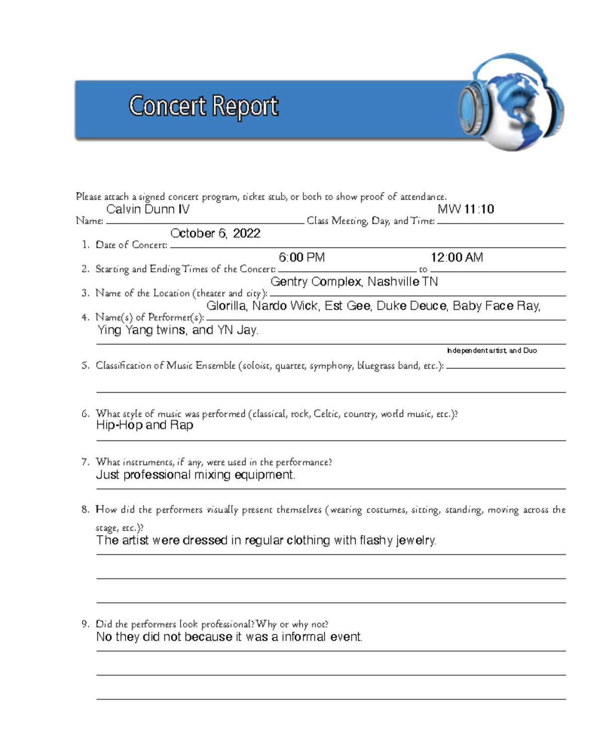 Concert report editable PDF 0 2 - Please attach a signed concert ...