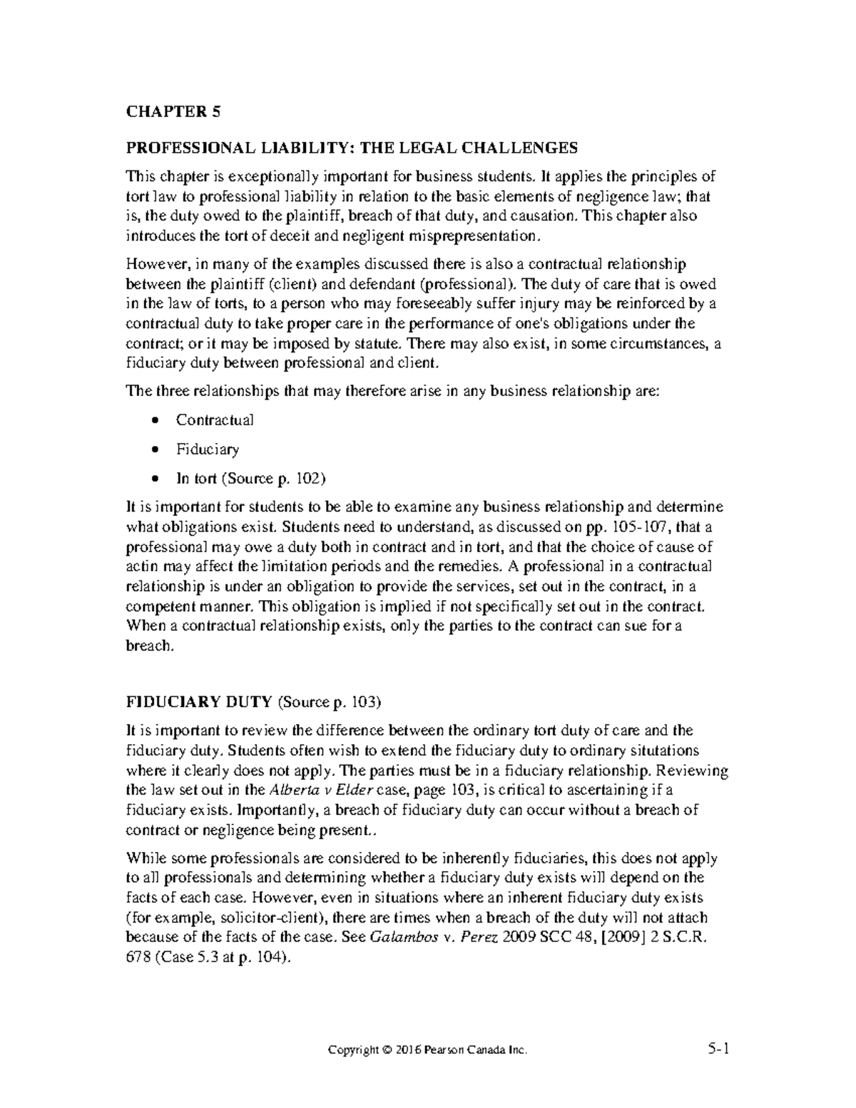 Smyth 14e Im Ch05 Chapter 5 Professional Liability The Legal