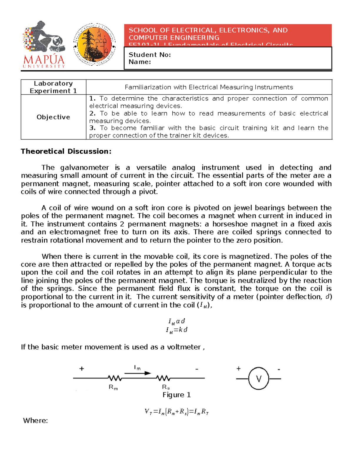 EE101-1L LE1 - goodluck and study hard - COMPUTER ENGINEERING EE101-1L | Fundamentals of ...