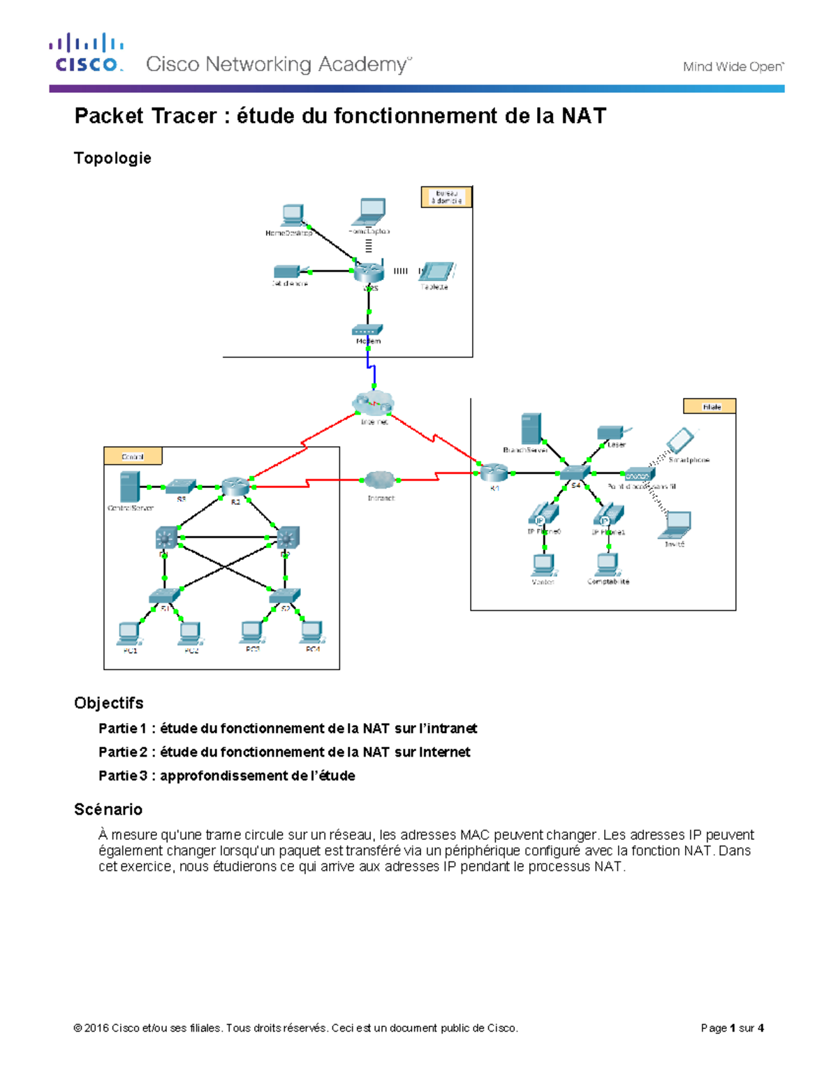 9.1.2.6 Packet Tracer - Investigating NAT Operation Instructions - Topologie Objectifs Partie 1 ...