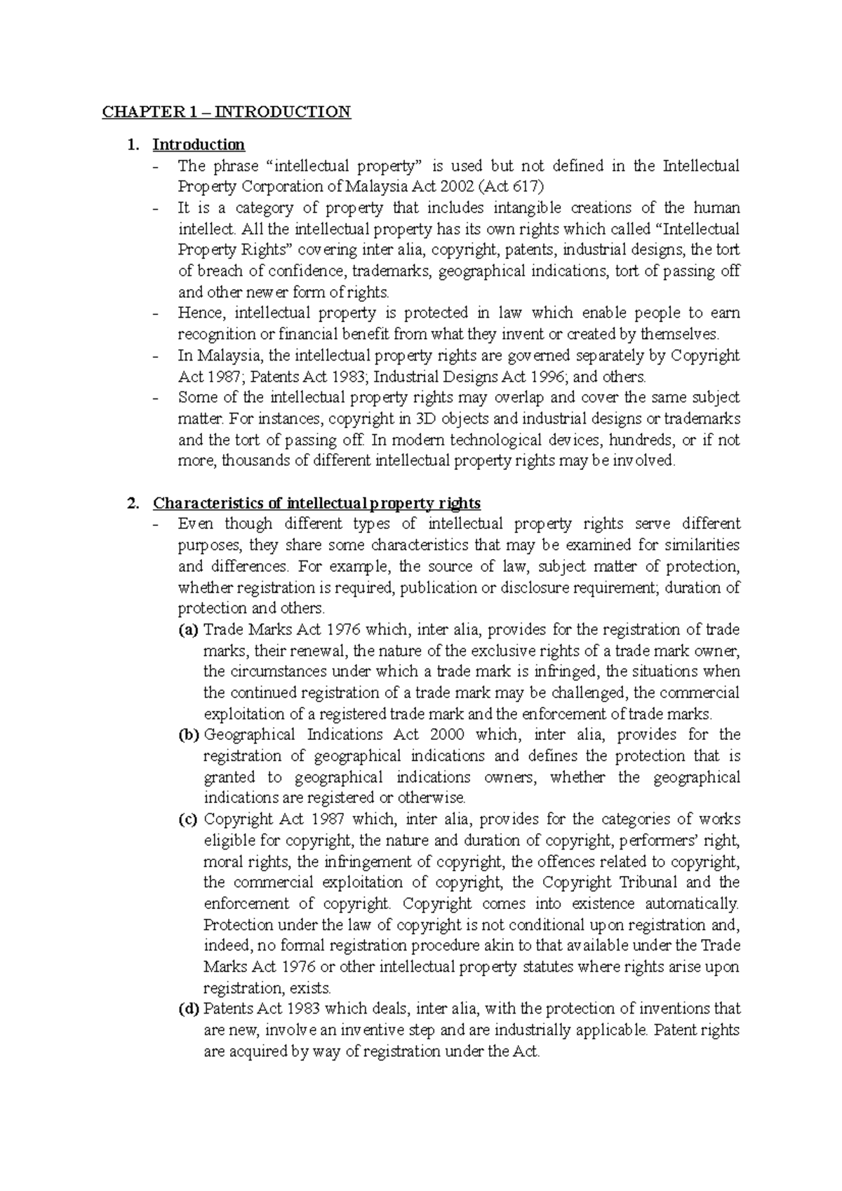 IPL Chap 1 - CHAPTER 1 – INTRODUCTION 1. Introduction - The phrase ...