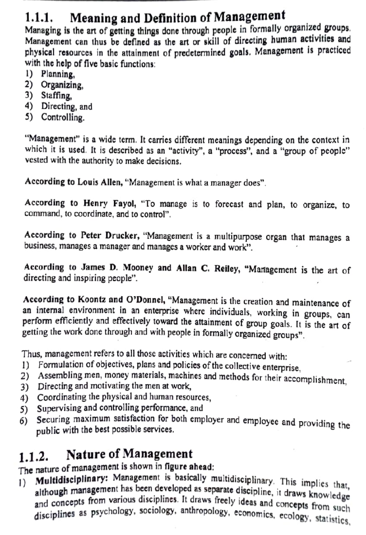 Management - It describes how to manage a business - 1.1. Meaning and ...