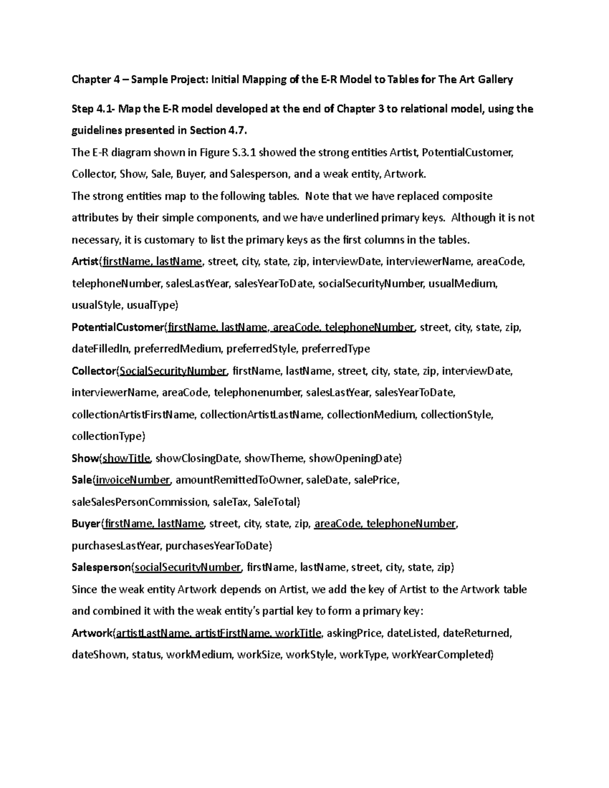 Chapter 4 Sample Project Read me first - CS 623 - Studocu