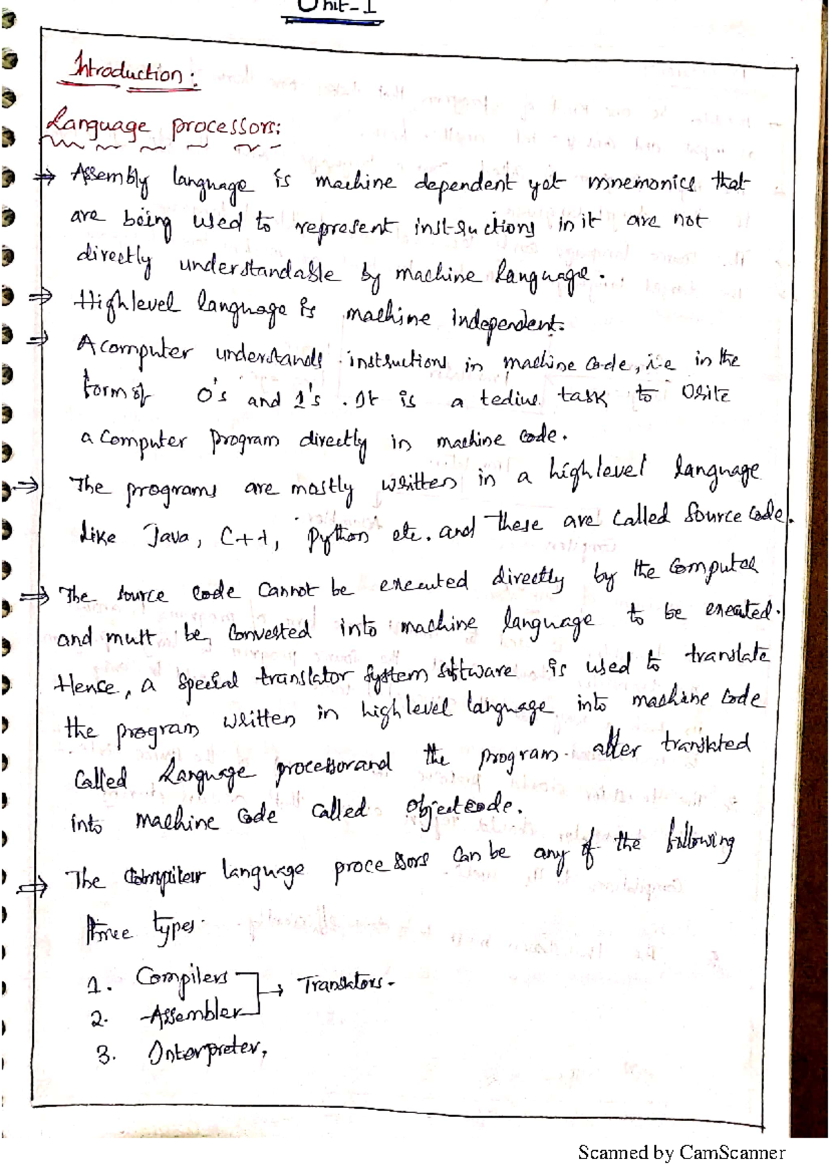 CD UNIT-1 - cd notes - cse - Studocu