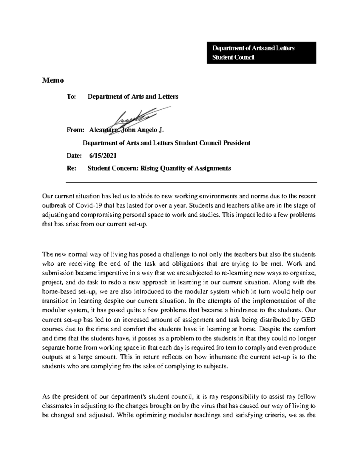 Q4- Writing Summative Test Alcantara - Department of Arts and Letters ...