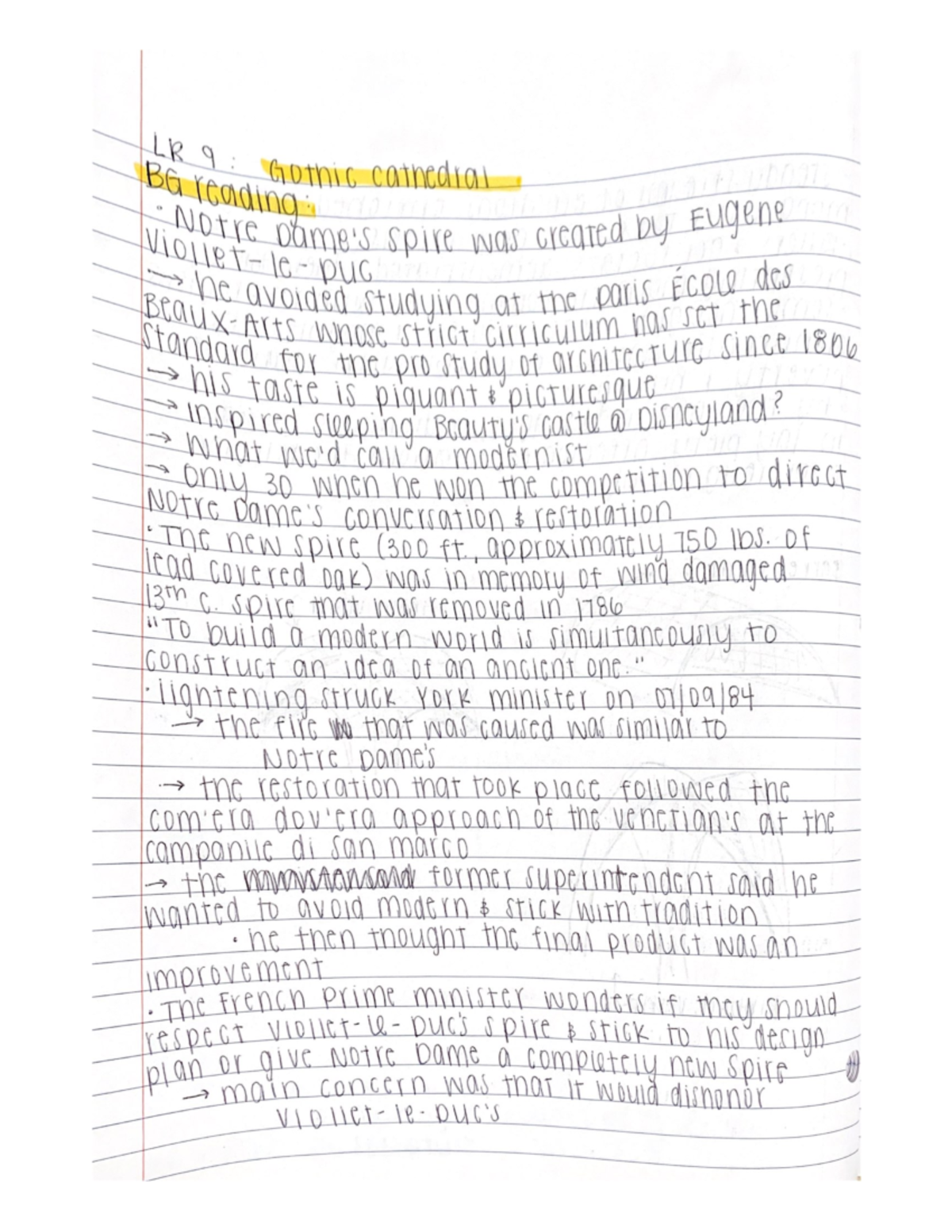 Gothic Cathedral - Lecture notes 9 - ART 3030 - Studocu