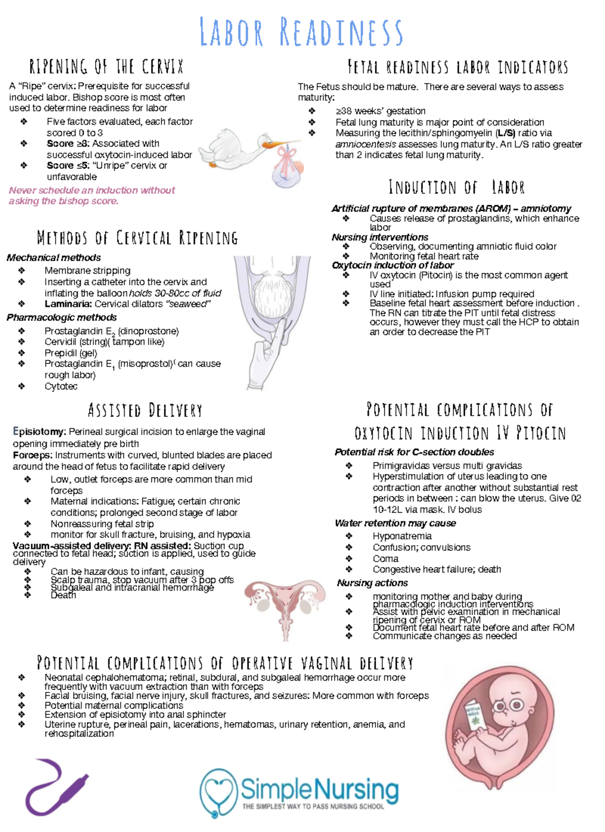 Labor Readiness - Practice - Labor Readiness RIPENING OF THE CERVIX A