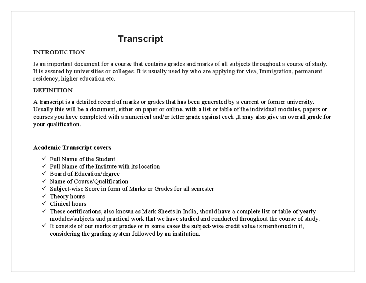 457675470-Transcript - Transcript INTRODUCTION Is an important document ...