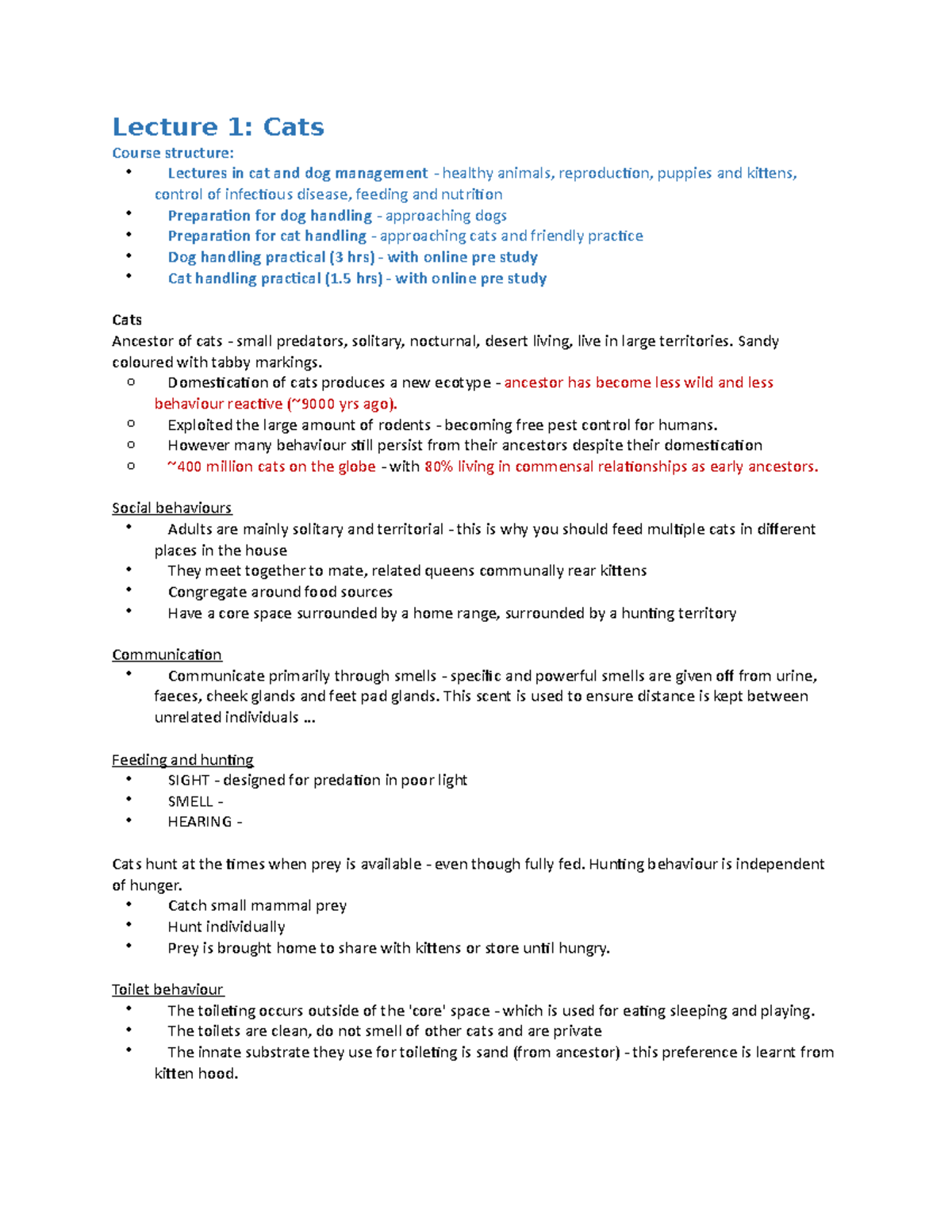 Lecture 1 - Cats - Lecture 1: Cats Course structure: Lectures in cat ...