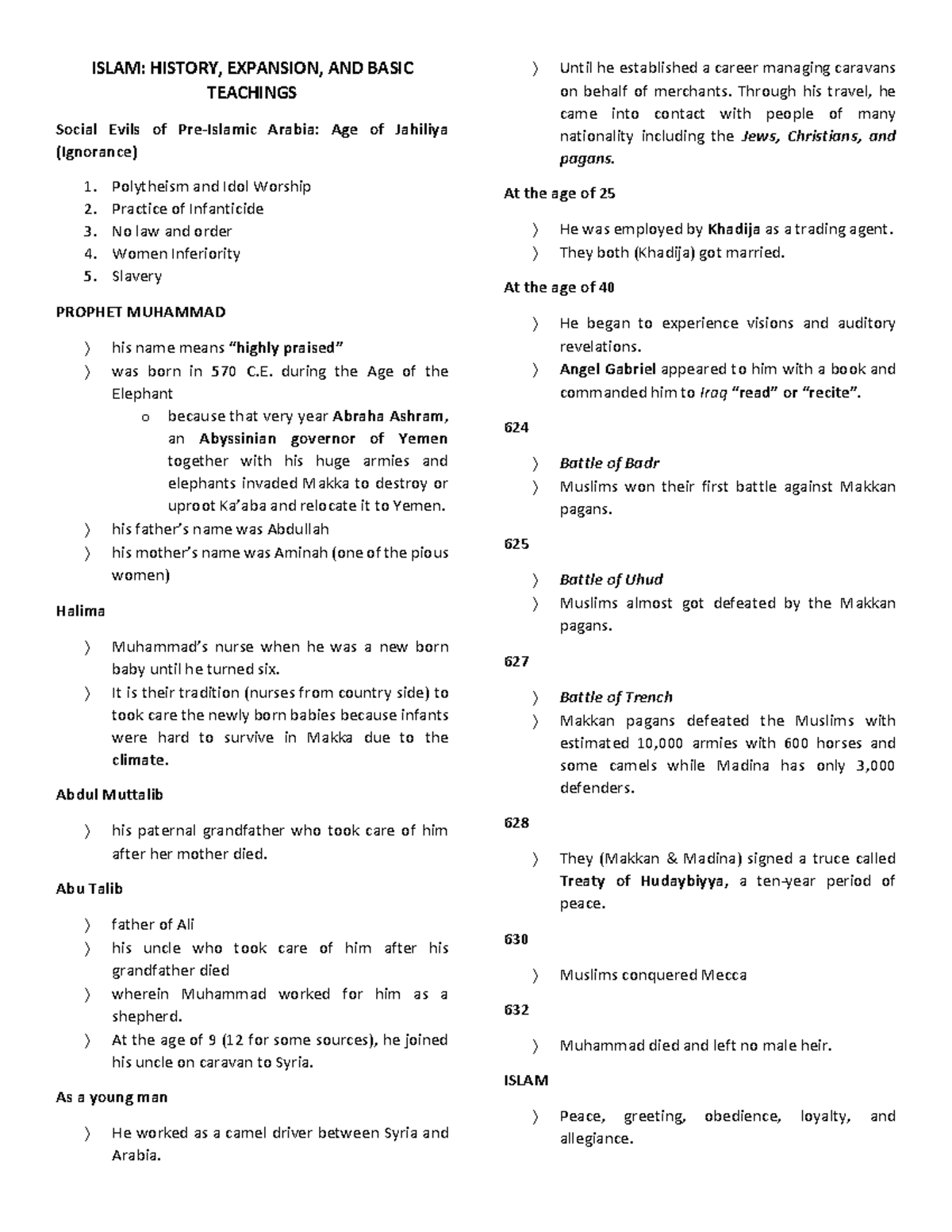 Prophet Muhammad - ISLAM: HISTORY, EXPANSION, AND BASIC TEACHINGS ...