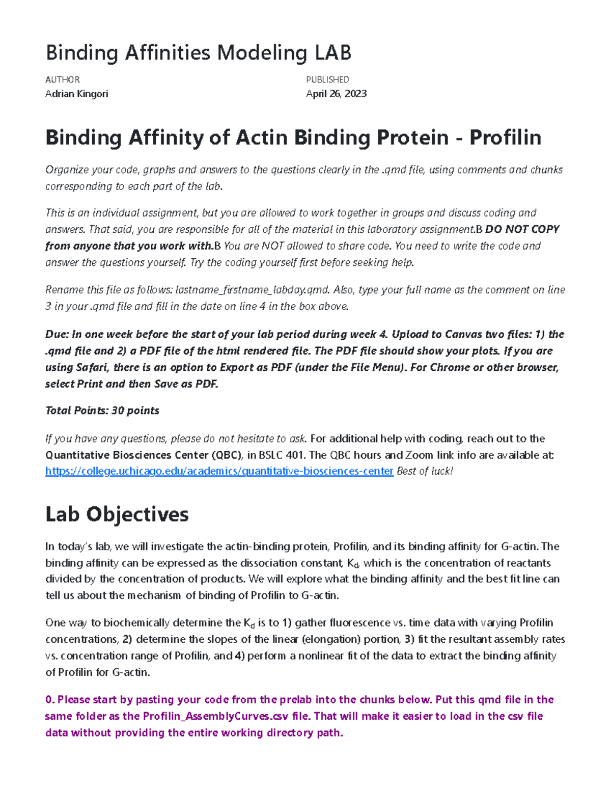 Binding Affinities Modeling Lab Binding Affinity Of Actin Binding