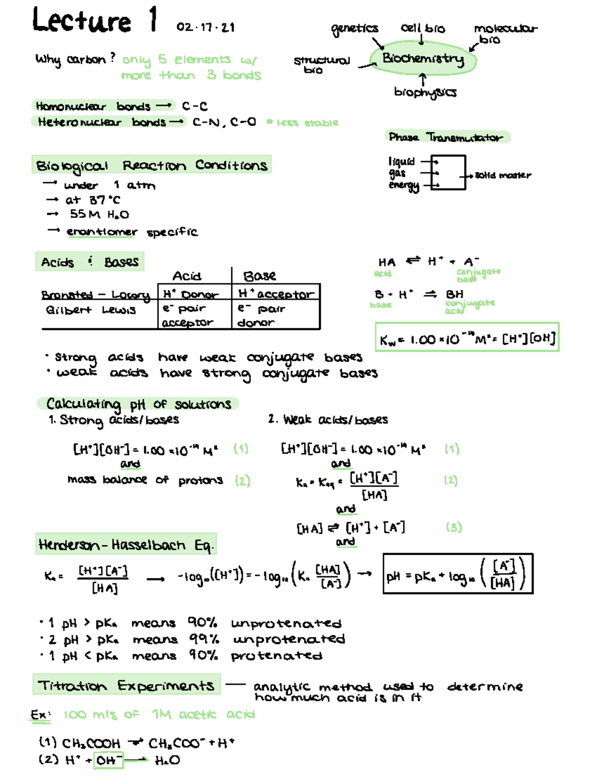 7.05 Lecture Notes - Lecture I 02. genetics cellbio molecular bio why ...