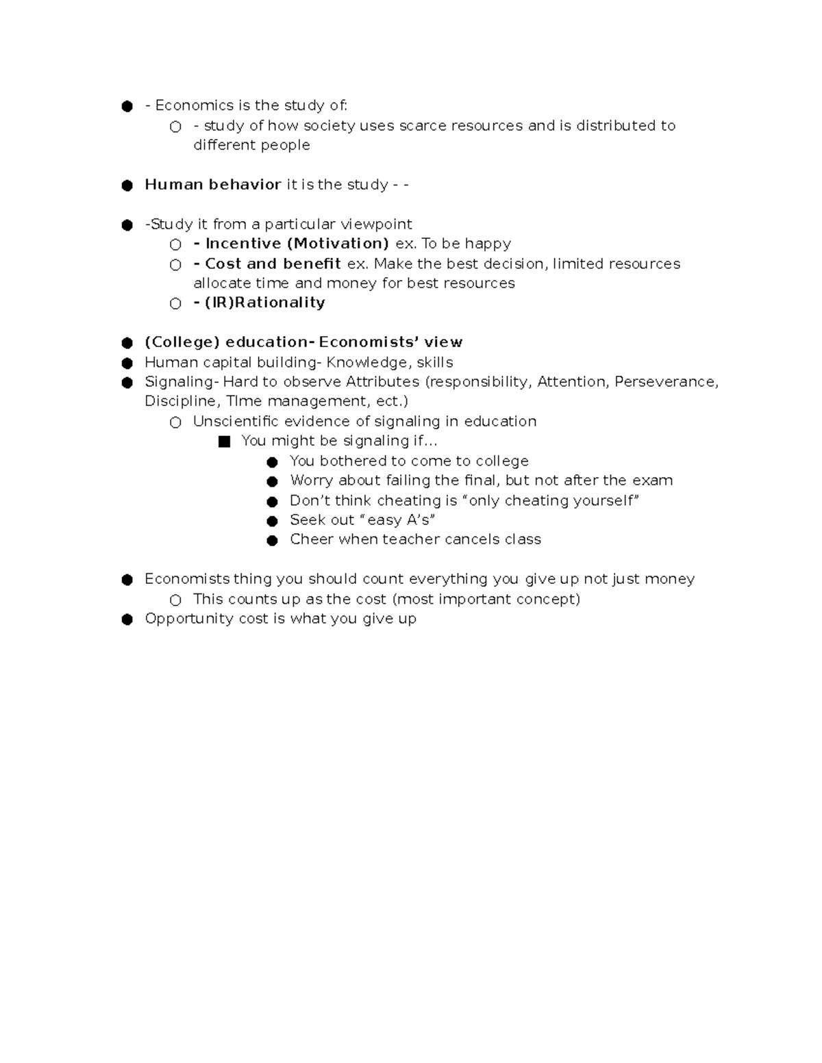 Intro To Microeconomics Economics Is The Study Of Study Of How